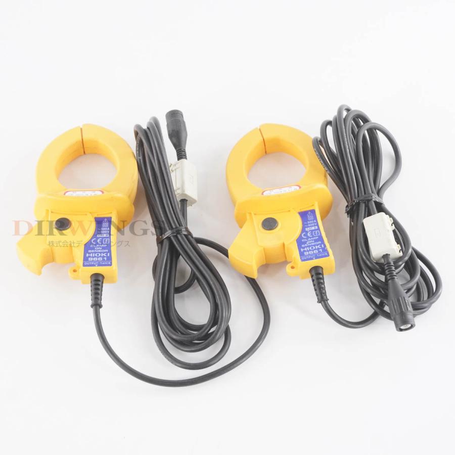 [DW]USED 8日保証 2個セット 次期校正2025年1月 HIOKI 9661 CLAMP ON SENSOR クランプオンセンサー ...