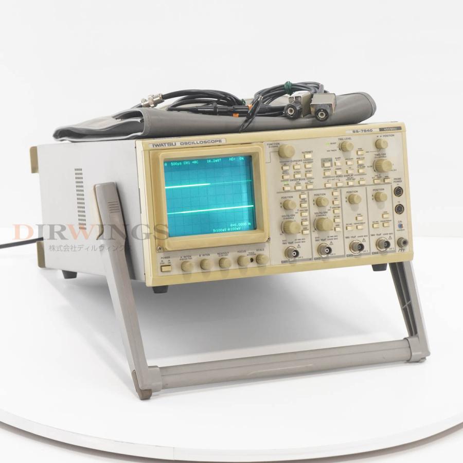 [DW]USED 8日保証 IWATSU SS-7840 OSCILLOSCOPE オシロスコープ 400MHz SS-082R*2電源コード ...