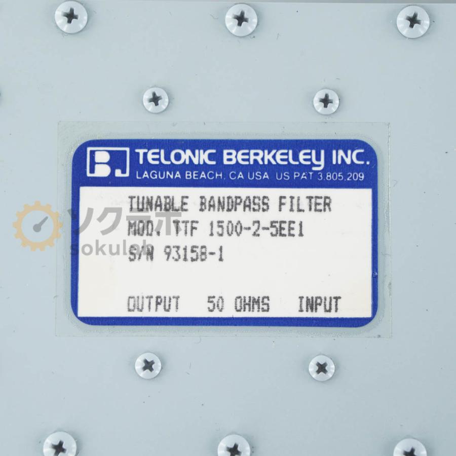 [DW]USED 8日保証 TELONIC BERKELEY TTF TUNABLE BANDPASS FILTER チューナブルバンドパス ...
