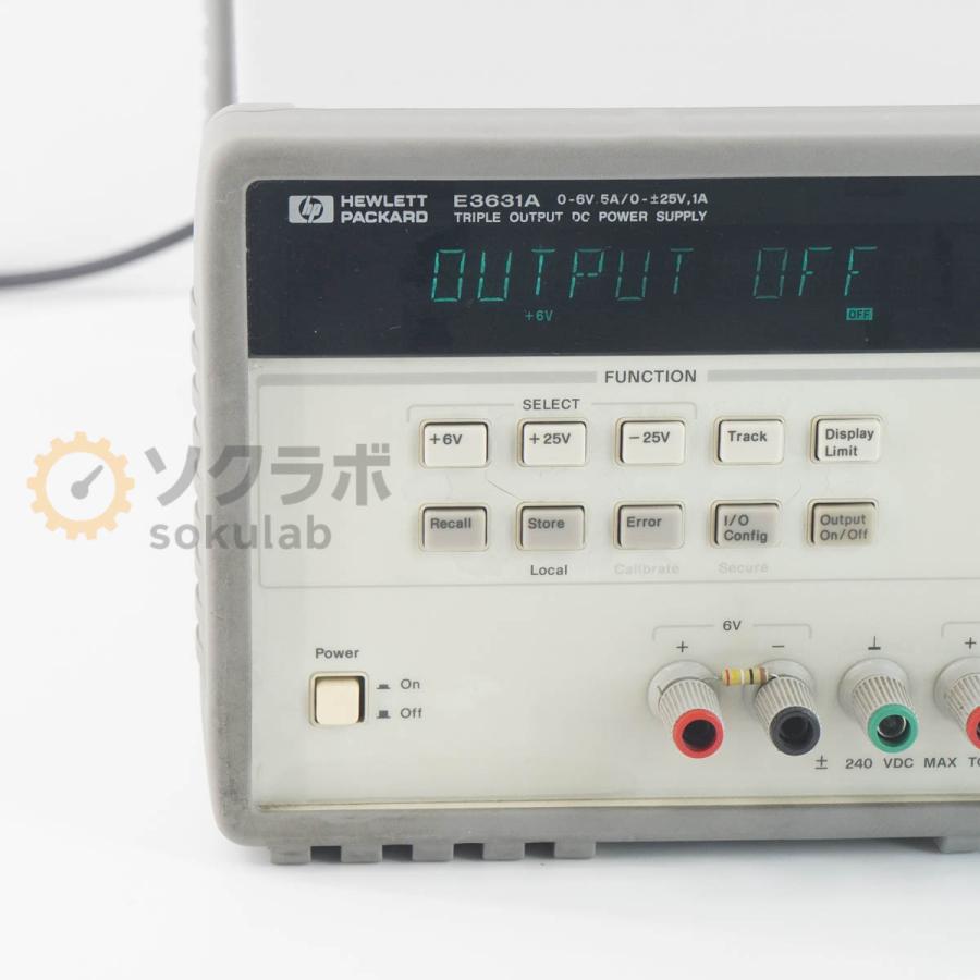 [JB]USED 保証なし hp E3631A TRIPLE OUTPUT DC POWER SUPPLY トリプル出力電源 DC電源 直流電源 OPT 0E9 0-6V 5A/0-±25V ...