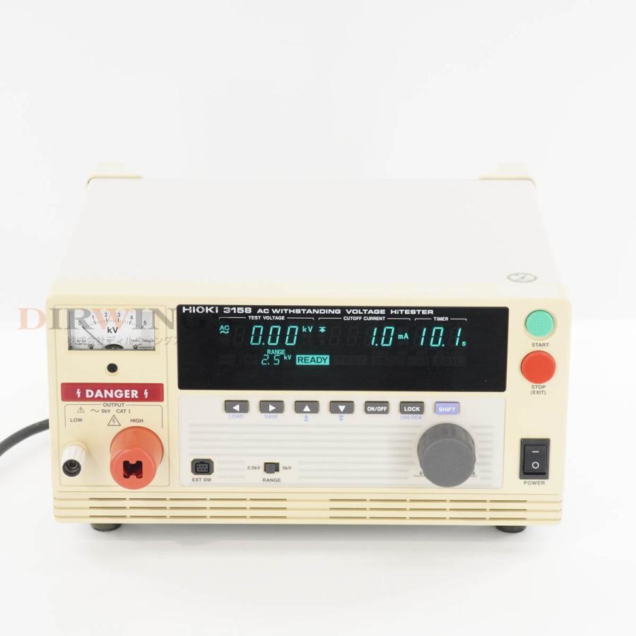 [DW]USED 8日保証 HIOKI 3158 AC WITHSTANDING VOLTAGE HiTESTER 耐圧試験器 電源コード ...