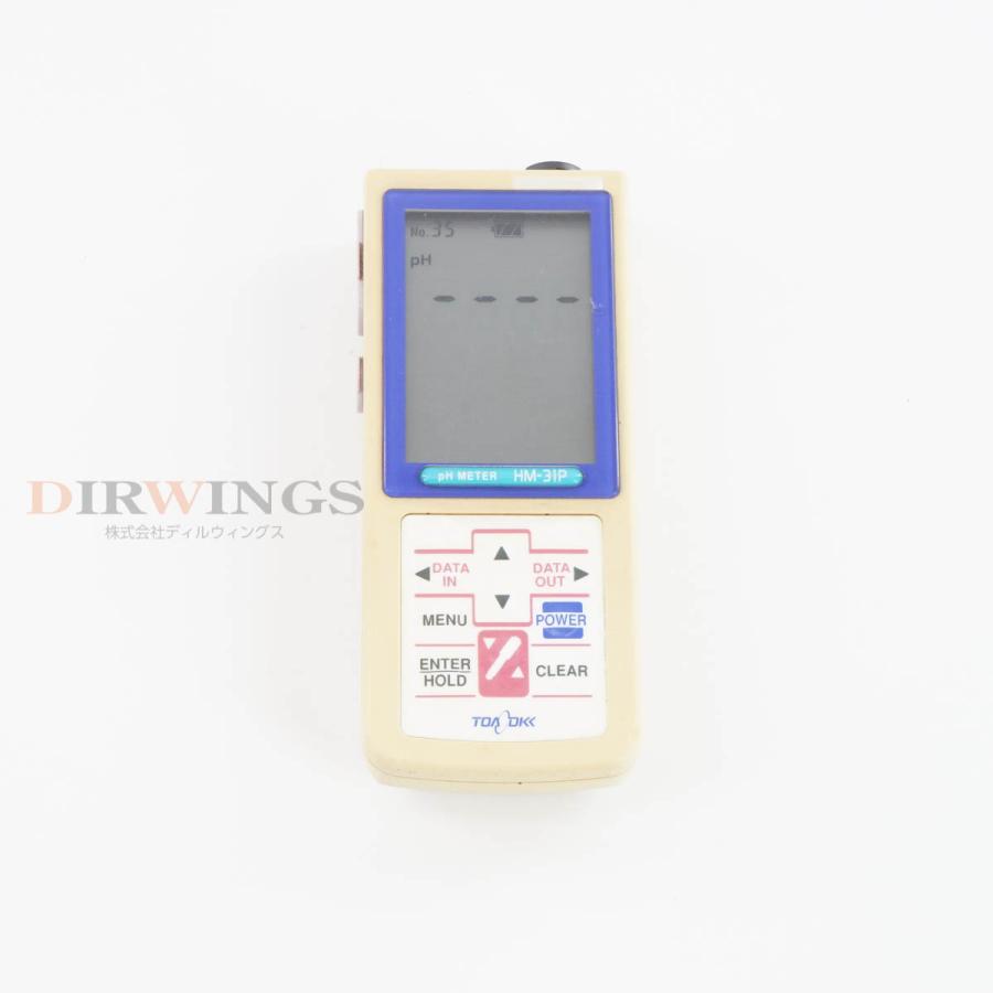 [DW]USED 8日保証 TOA DKK HM-31P pH METER ポータブルpH計 pHメーター 電極付 GST-2739C(3 ...