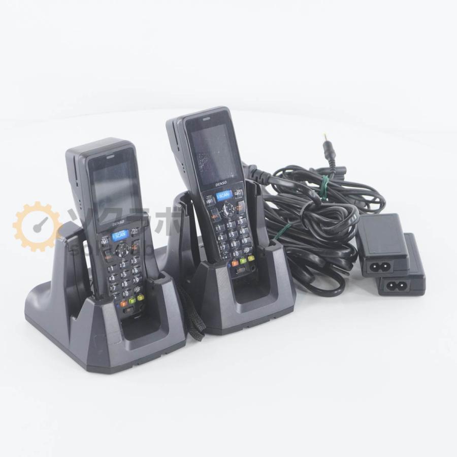 [PG]USED 8日保証 2台セット DENSO BHT-1505B BK 32MB ハンディターミナル CU-AL1 ACアダプター 電源 ...
