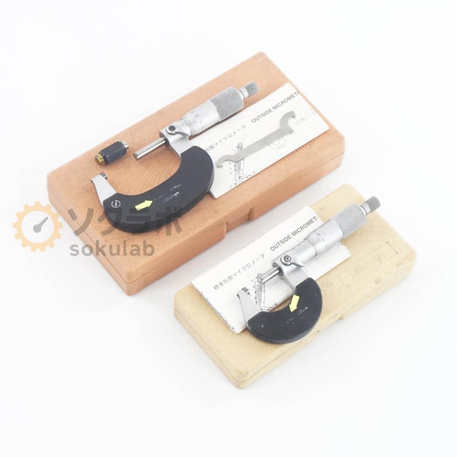 [DW]USED 8日保証 セット Mitutoyo M310-25 M310-50 102-217 102-218 Micrometer ...
