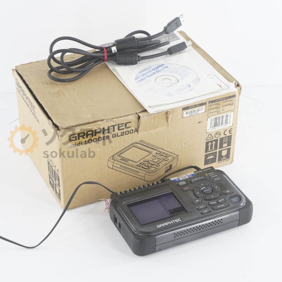 [DW]USED 8日保証 GRAPHTEC GL200A midi LOGGER Data Logger データロガー ACアダプター 電源 ...