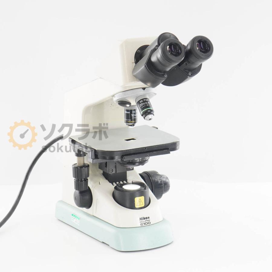 [JB]USED 保証なし NIKON ECLIPSE E100LED MV L E100 Microscope 顕微鏡 CFI 10×/18 BE Plan 20×/0.40 10×/0. ...