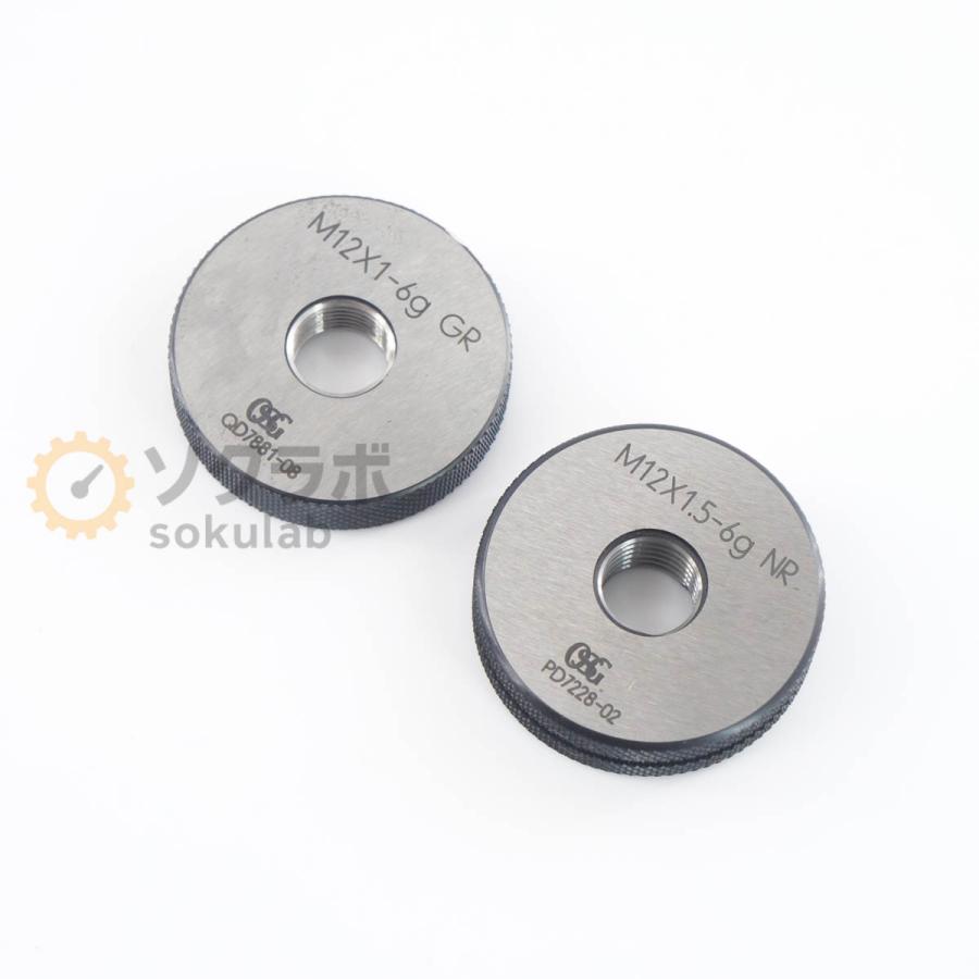 [DW]USED 8日保証 セット OSG M12X1-6g GR M12X1.5-6g NR THREAD RING GAUGE ねじリング ...