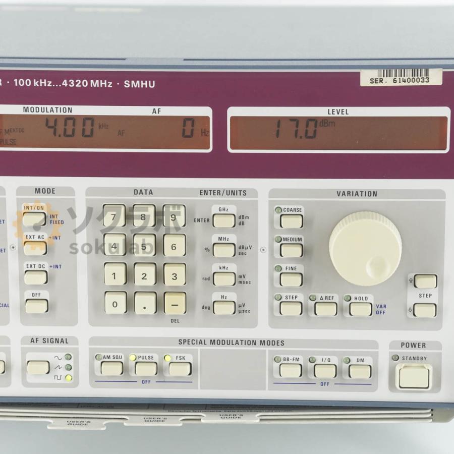 [DW]USED 8日保証 Rohde & Schwarz SMHU 835.8011.58 SIGNAL GENERATOR シグナル ...