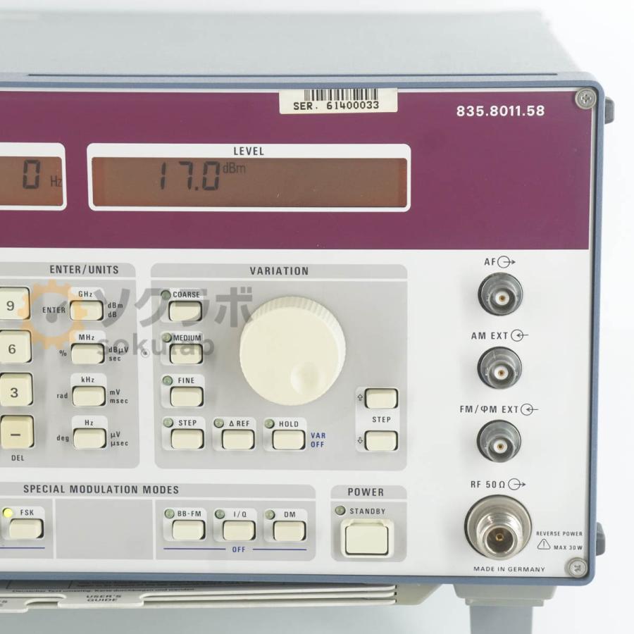 [DW]USED 8日保証 Rohde & Schwarz SMHU 835.8011.58 SIGNAL GENERATOR シグナル ...