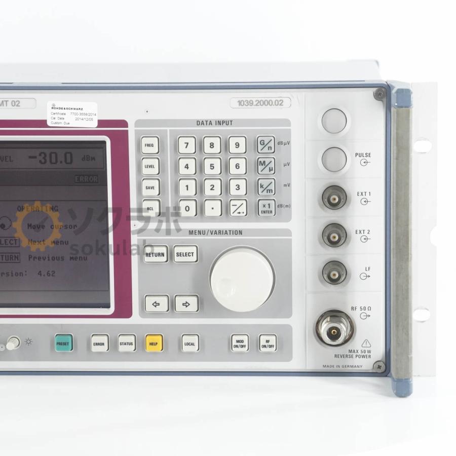 [DW]USED 8日保証 Rohde & Schwarz SMT 02 1039.2000.02 SMT02 SIGNAL ...
