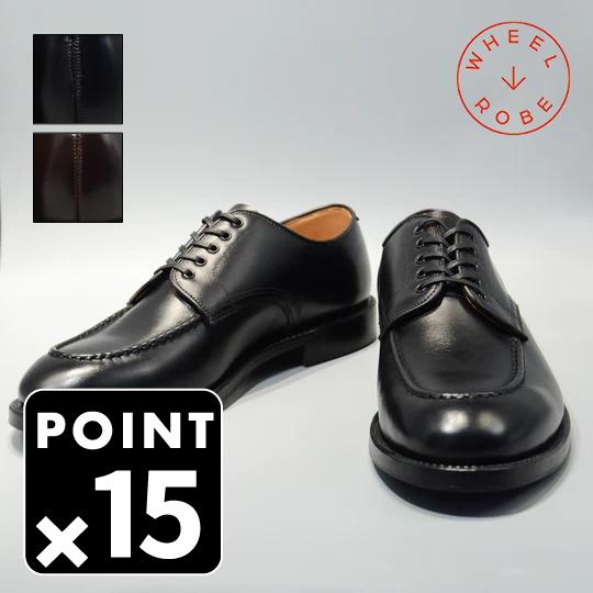WHEEL ROBE ウィールローブ 15078WS ボックスカーフUチップモックトゥシューズ HEAVY STITCHIN MOC TOE グッドイヤー : DISCOVERY - 通販 ...