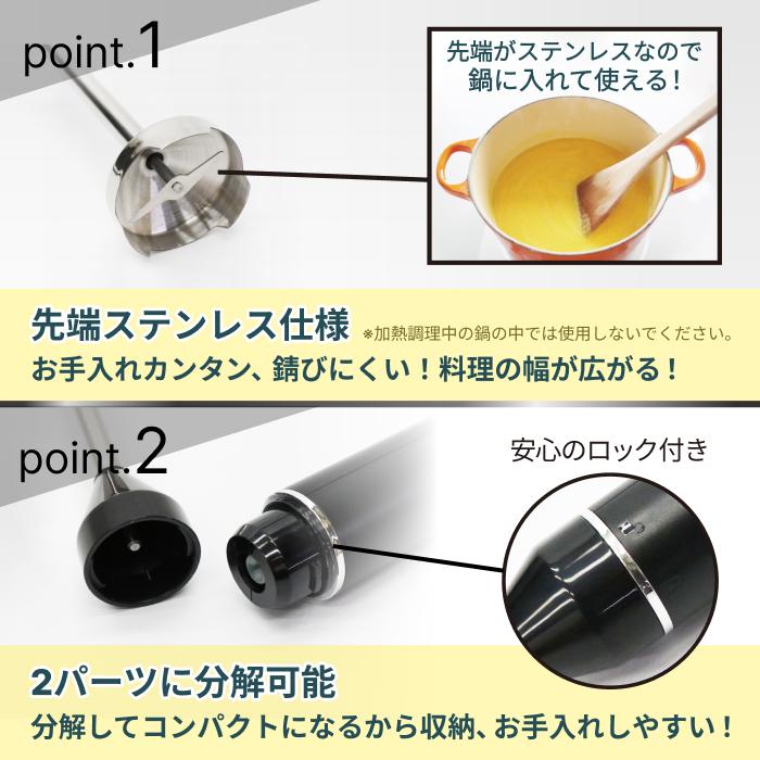 ハンドブレンダー 軽量 分解式 コンパクト シンプル 軽い 離乳食 介護食 スムージー ディップソース ドレッシング ハンディブレンダー HDL-3471 : dish(ディッシュ) - 通販 ...