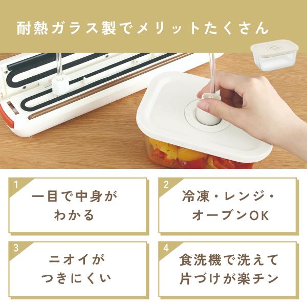 ドリテック 真空シーラー バキュームシーラー 保存袋付き VS-102 家庭用 シーラー 食品 衣類 ペット 離乳食 レンジ 冷凍 自動 真空パック器 コンパクト : GDT(ジーディーティー ...