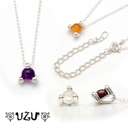 UZU ウズ ネックレス レディース アクセサリー シルバー925 ペンダント ムーンストーン オレンジムーンストーン ガーネット アメジスト 純正チェーン付き NE-12 : 正規品取扱店 ...