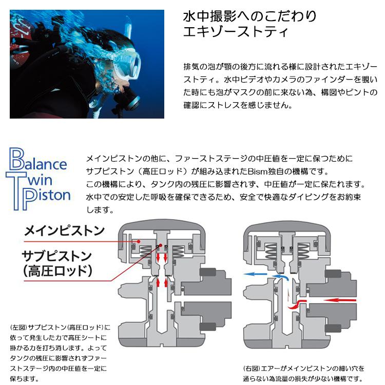 Bism(ビーイズム) RX4101 Ti グランドネレウス バージョンW レギュレーター Titanium GRAND NELEUS ver.W 360°スイングヘッド搭載 チタニウム ...