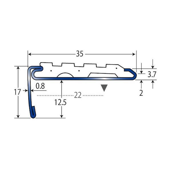 アシスト ノンスリップ 12-135S(D)K-23ライトブラウン ステンレスアシステップ タイヤカラー:ライトブラウン 穴明 2000mm 12- : DIY FACTORY ONLINE ...