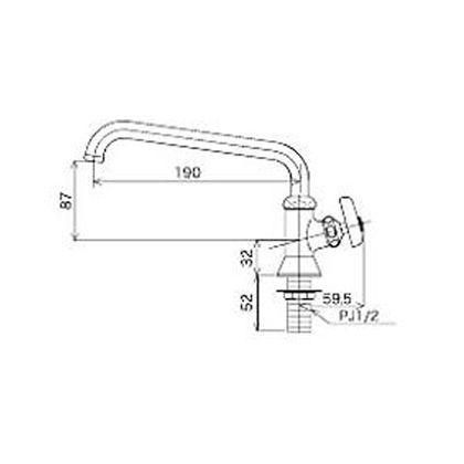 KVK 立形自在水栓 奥行×高さ:190×171mm K16ND 0 : DIY FACTORY ONLINE SHOP - 通販 ...