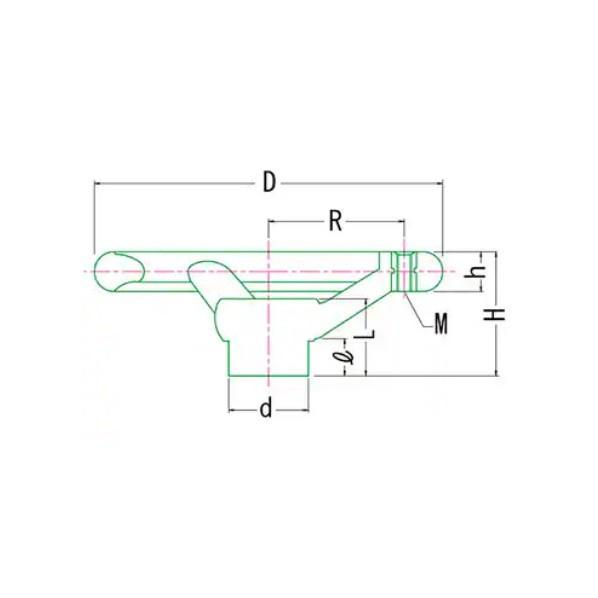 MIYOSHI フェノール樹脂製ハンドル車 NRP-200 : k832-1462 : DIY FACTORY ONLINE SHOP ...