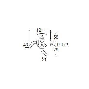 SANEI 洗濯機用二口横水栓寒冷地用 F123AK-13 :s08-1103:DIY FACTORY ONLINE SHOP - 通販 - Yahoo!ショッピング