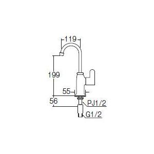 SANEI 立形自在水栓(パーティシンク用) JA546HCV-13 : s08-1227 : DIY FACTORY ONLINE SHOP - 通販 - Yahoo!ショッピング