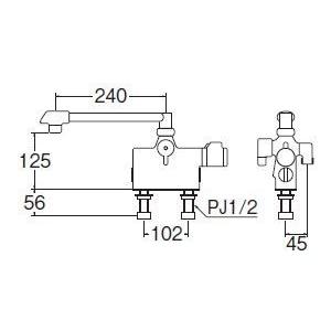 SANEI サーモデッキシャワ混合栓(混合水栓) SK78D-13 : s08-7396 : DIY FACTORY ONLINE SHOP - 通販 - Yahoo!ショッピング