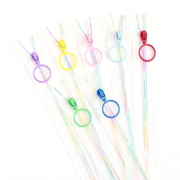 YKK Y.K.K スケルトンファスナー レインボー MIX 30cm×25cm×05cm SKF30-7MIX 7本 : DIY ...