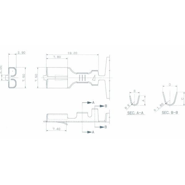 矢崎総業 CNメス端子 ハウジングF用（ 7116-2090） Y15 : DIY FACTORY ONLINE SHOP - 通販 ...