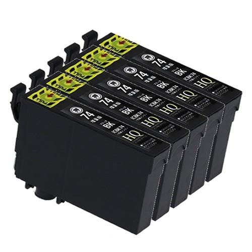 ICBK74 ブラック×5個パック 互換インクカートリッジ [エプソンプリンター対応] : eg-icbk74-4all : エコインク Yahoo!店 - 通販 - Yahoo!ショッピング