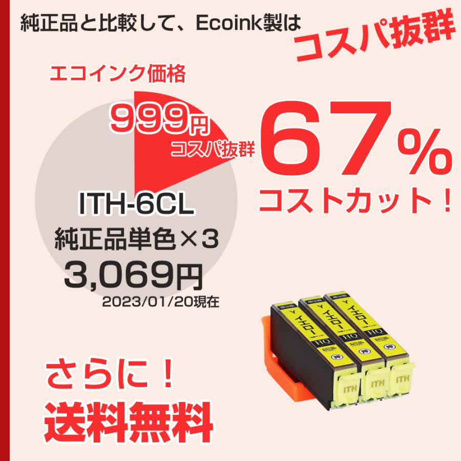 エコインク エプソン 互換インク ITH-Y イチョウ イエロー 3個セット 互換インクカートリッジ EP-709A/EP-710A/EP-711A/EP-810AB/EP-810AW対応 ...