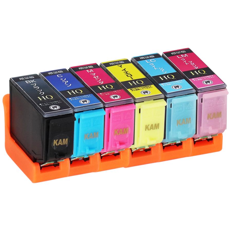 ECOプライス エプソン プリンターインク KAM カメ KAM-6CL-L 6色セット KAM-6CLの増量版 大容量 EPSON 互換インクカートリッジ EP-881A EP-882A ...
