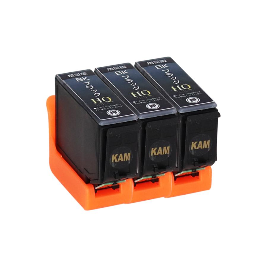エプソン プリンターインク KAM カメ KAM-BK-L×3 ブラック×3個 黒 KAM-BKの増量版 大容量 EPSON 互換インクカートリッジ EP-881A EP-882A EP ...
