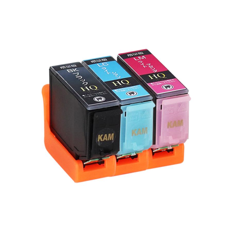 エプソン プリンターインク KAM カメ KAM-BK LC LM -L 3個パックの増量版 大容量 EPSON 互換インクカートリッジ EP-881A EP-882A EP-883A :eg ...