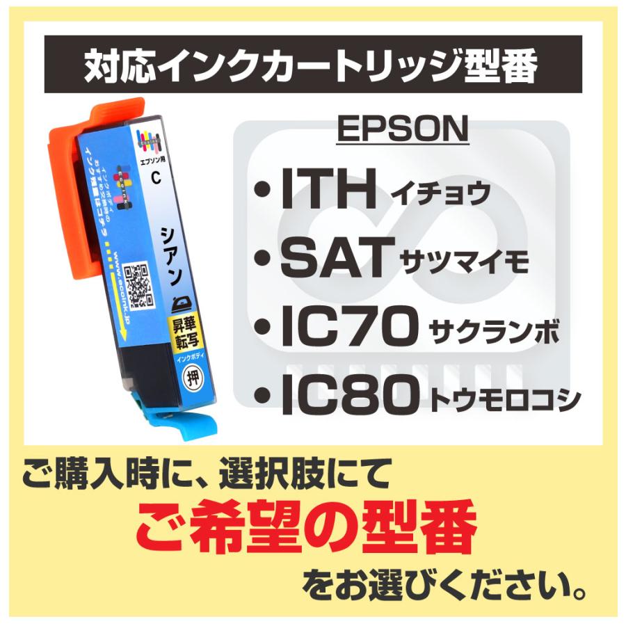 エコインク 【永久ICチップ付き】昇華転写 専用 昇華インク インクカートリッジ 6色 ITH SAT IC70 IC80 オリジナルグッズ エプソン用 昇華 熱転写 カスタム 昇華プリント ...