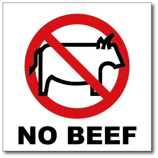 NO BEEF/牛肉は使用していませんの禁止食品表示ステッカー : DIY看板ストア - 通販 - Yahoo!ショッピング