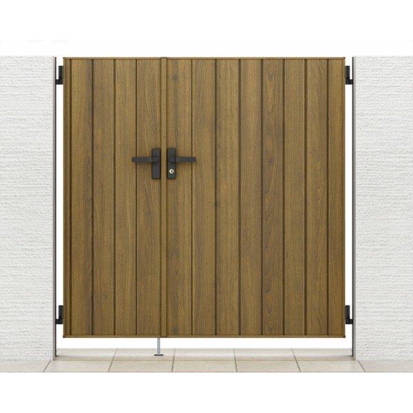 LIXIL 門扉 リクシル 開き門扉AA TM1型 縦桟 両開き 親子 05-09-12/05-09-14/05-09-16 埋込使用 W1400(500+900)×H1200/1400 ...