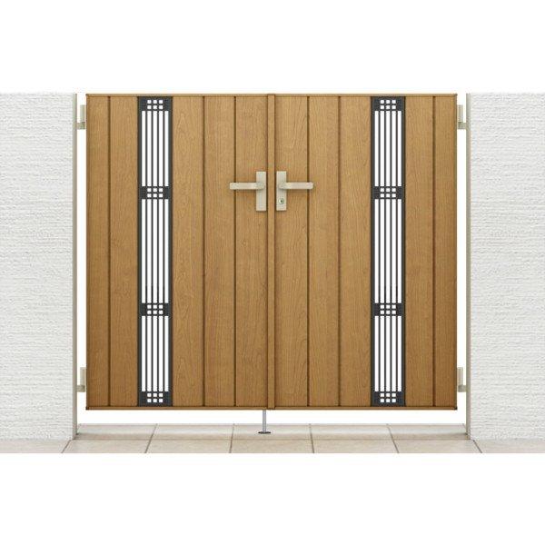 LIXIL 門扉 リクシル 開き門扉AA TS2型 縦桟 両開き 08-12/08-14 埋込使用 W1600(800+800)×H1200/1400mm 開き門扉 リフォーム : リフォーム ...