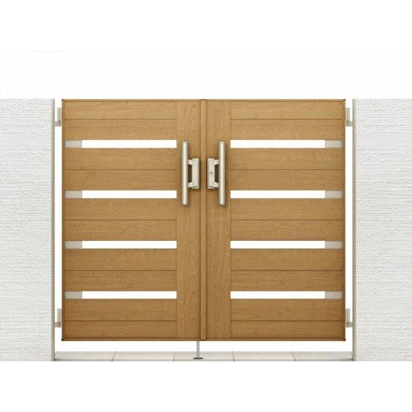 LIXIL 門扉 リクシル 開き門扉AA YS1型 横桟 両開き 08-12/08-14/08-16 埋込使用 W1600(800+800)×H1200/1400/1600mm 開き門扉 ...