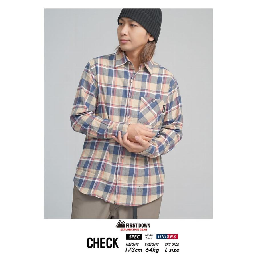 FIRST DOWN（ファーストダウン） FIRST DOWN EX メンズ ネルシャツ メンズ チェック柄 長袖シャツ ストリート ファッション 2023秋冬 新作 : DJドリームス ...