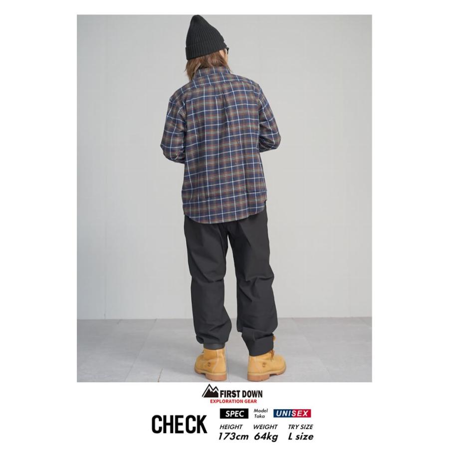 FIRST DOWN EX ファーストダウン メンズ ネルシャツ メンズ チェック柄 長袖シャツ ストリート ファッション 2023秋冬 新作 : fdeot002 : DJドリームス ...