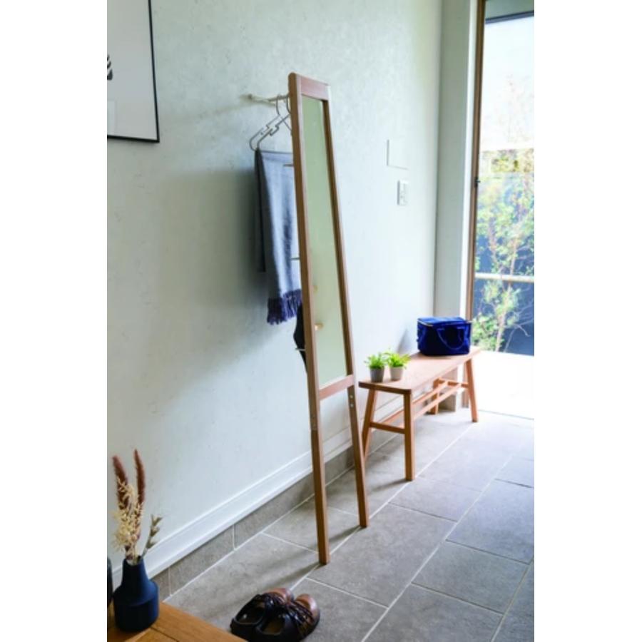 弘益 【Mash】LIV 立て掛けミラー 全身鏡 転倒防止バンド付き LIVTM3WH koeki : DM interior - 通販 - Yahoo!ショッピング