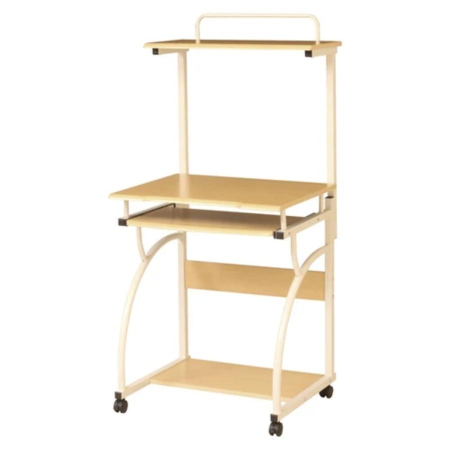 弘益 幅60cm パソコンデスク プリンターなどの周辺機器も置ける 優しいナチュラルとシックなブラウンの2色展開 PC61T koeki ...