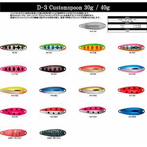 D3カスタムルアーズ(D3 Custom Lure's) スプーン 40g #13 CGD : 4562286591482 : dn-webshop - 通販 - Yahoo!ショッピング
