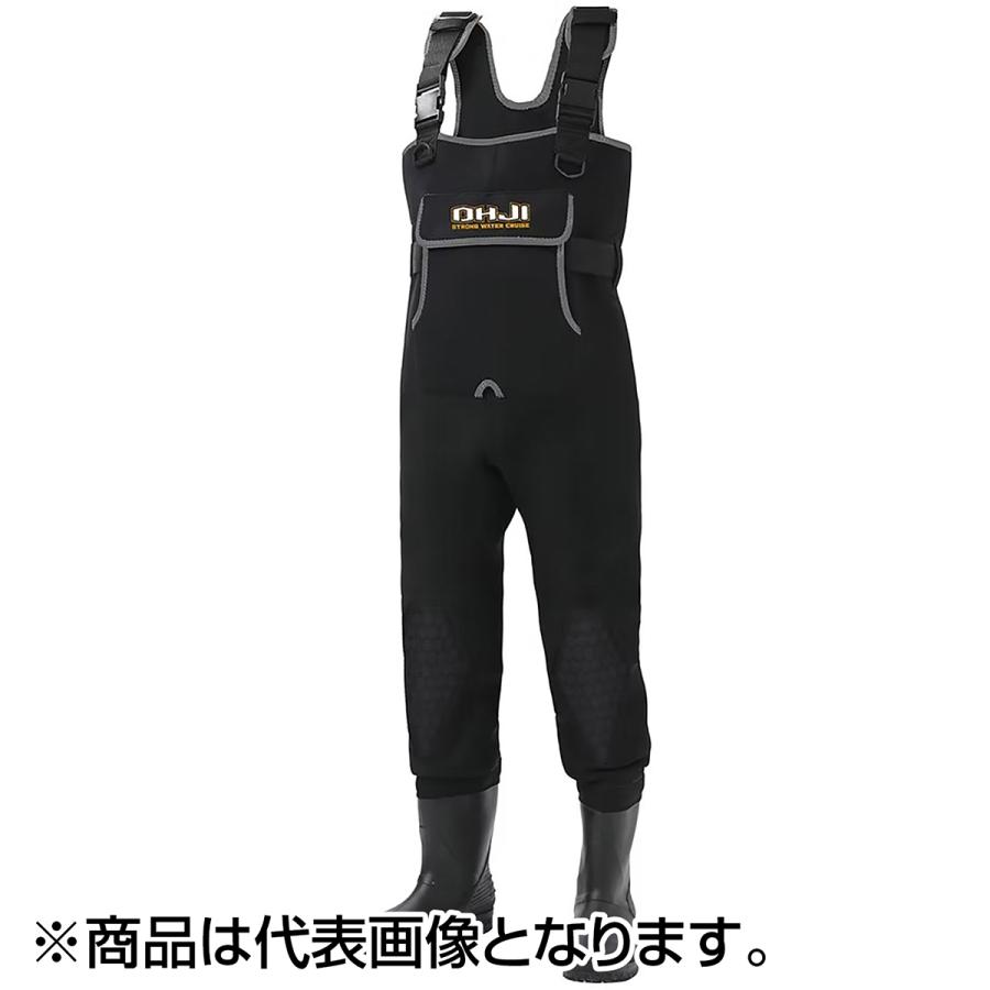 エクセル(X'SELL) OHJI クロロプレーンウェダー（フェルトピンソール 中丸）約4mm厚 L ブラック OH-006P ウェイダー ...