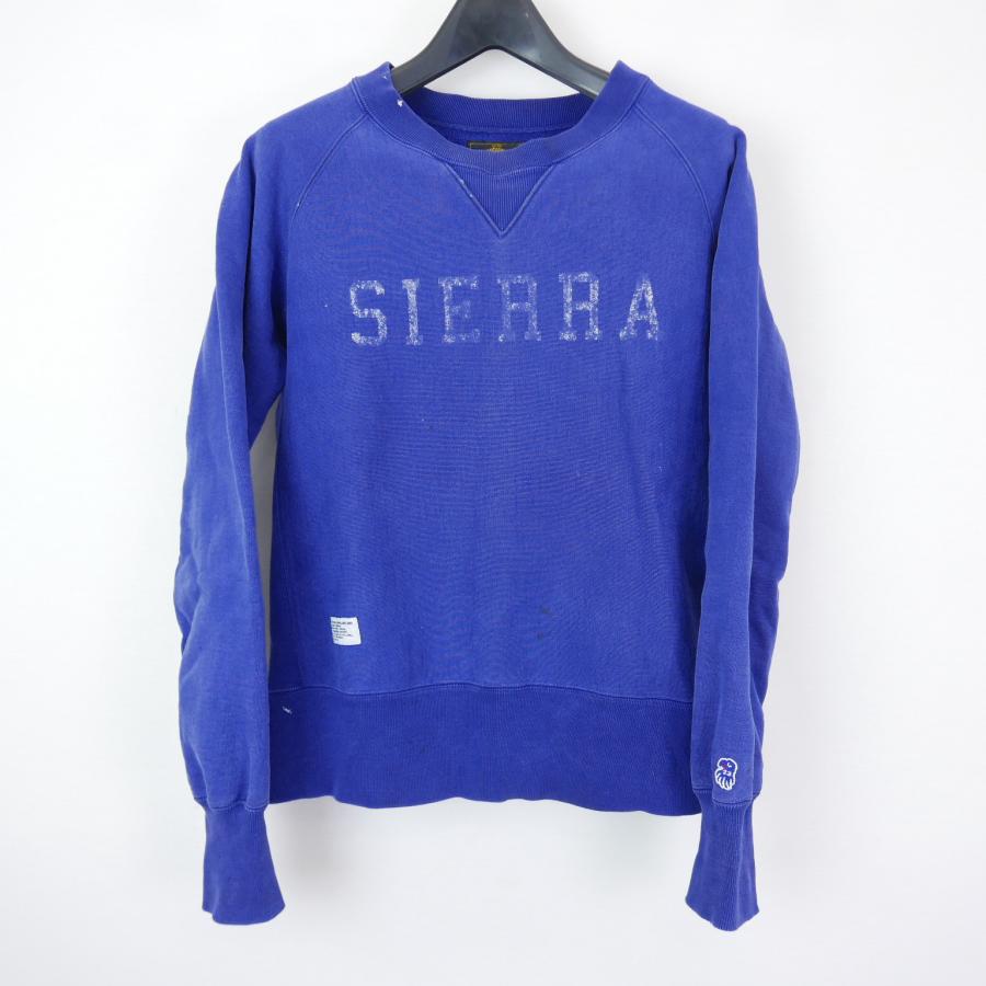 WTAPS 08AW ダブルタップス HELL WEEK SWEATER CREW NECK COTTON メンズ トップス クルーネック ペンキ加工 スウェット トレーナー BLUE S ...