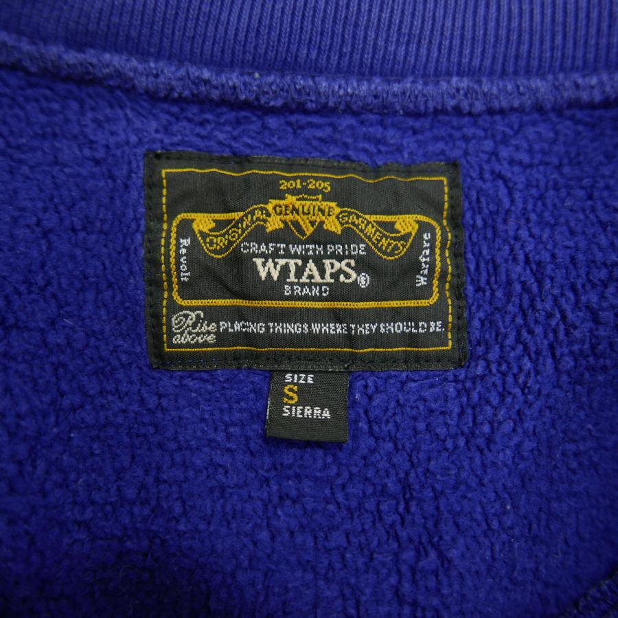 WTAPS 08AW ダブルタップス HELL WEEK SWEATER CREW NECK COTTON メンズ トップス クルーネック ペンキ加工 スウェット トレーナー BLUE S ...