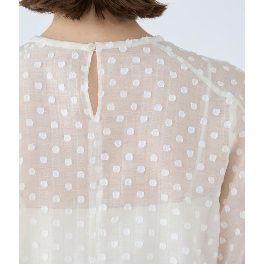Ballsey フラワーカットジャカード パフスリーブブラウス : COSME DNFAL - 通販 - Yahoo!ショッピング