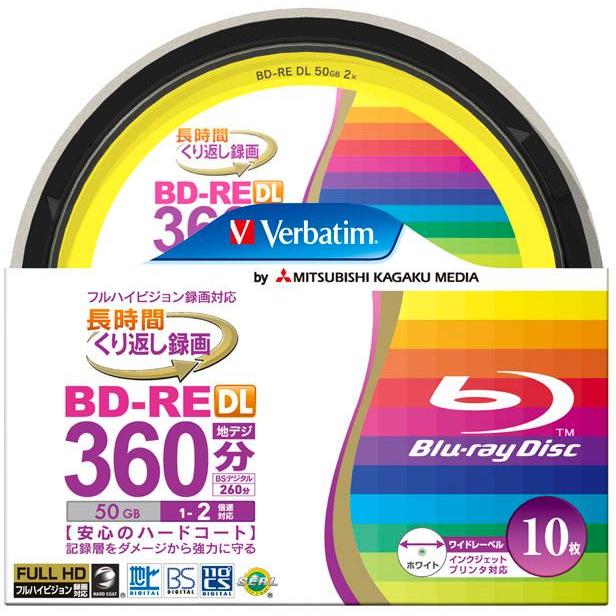 Verbatim Verbatim(バーベイタム) BD-RE DL データ＆録画用 50GB 1-2倍速 「100枚(10枚×10個)」 (VBE260NP10SV1 10個セット ...