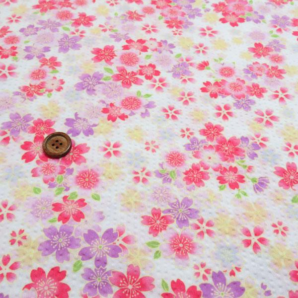 リップルプリント(桜 オフホワイト) : 布の店 ドシル - 通販 - Yahoo!ショッピング