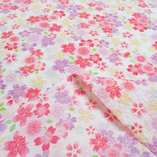 リップルプリント(桜 オフホワイト) : 布の店 ドシル - 通販 - Yahoo!ショッピング