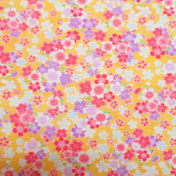 リップルプリント(桜 イエロー) : 布の店 ドシル - 通販 - Yahoo!ショッピング